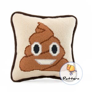 Emoji Poop Needlepoint or Cross-stitch Pattern, Instant Download ...