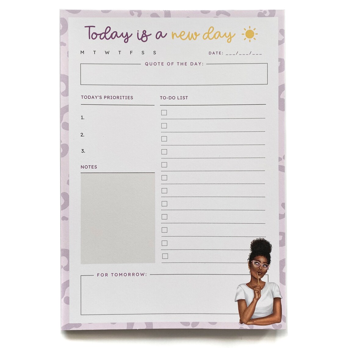 Daily Priority Planner Notepad Undated Organiser Desk Pad - Etsy