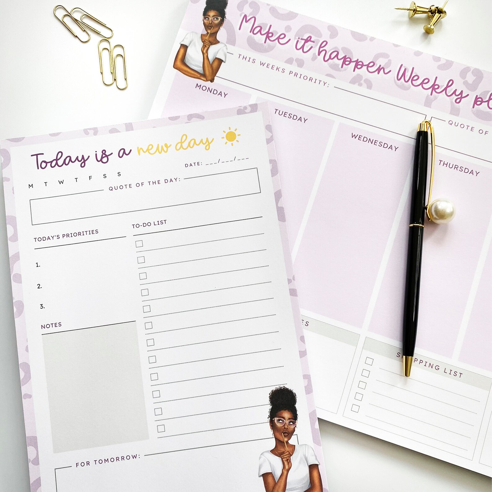 Daily Priority Planner Notepad Undated Organiser Desk Pad - Etsy