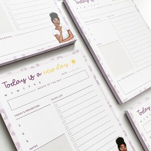 Daily Priority Planner Notepad Undated Organiser Desk Pad Today is a ...