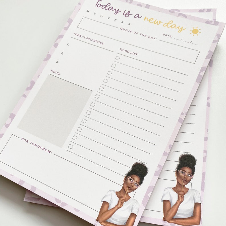 Daily Priority Planner Notepad Undated Organiser Desk Pad - Etsy