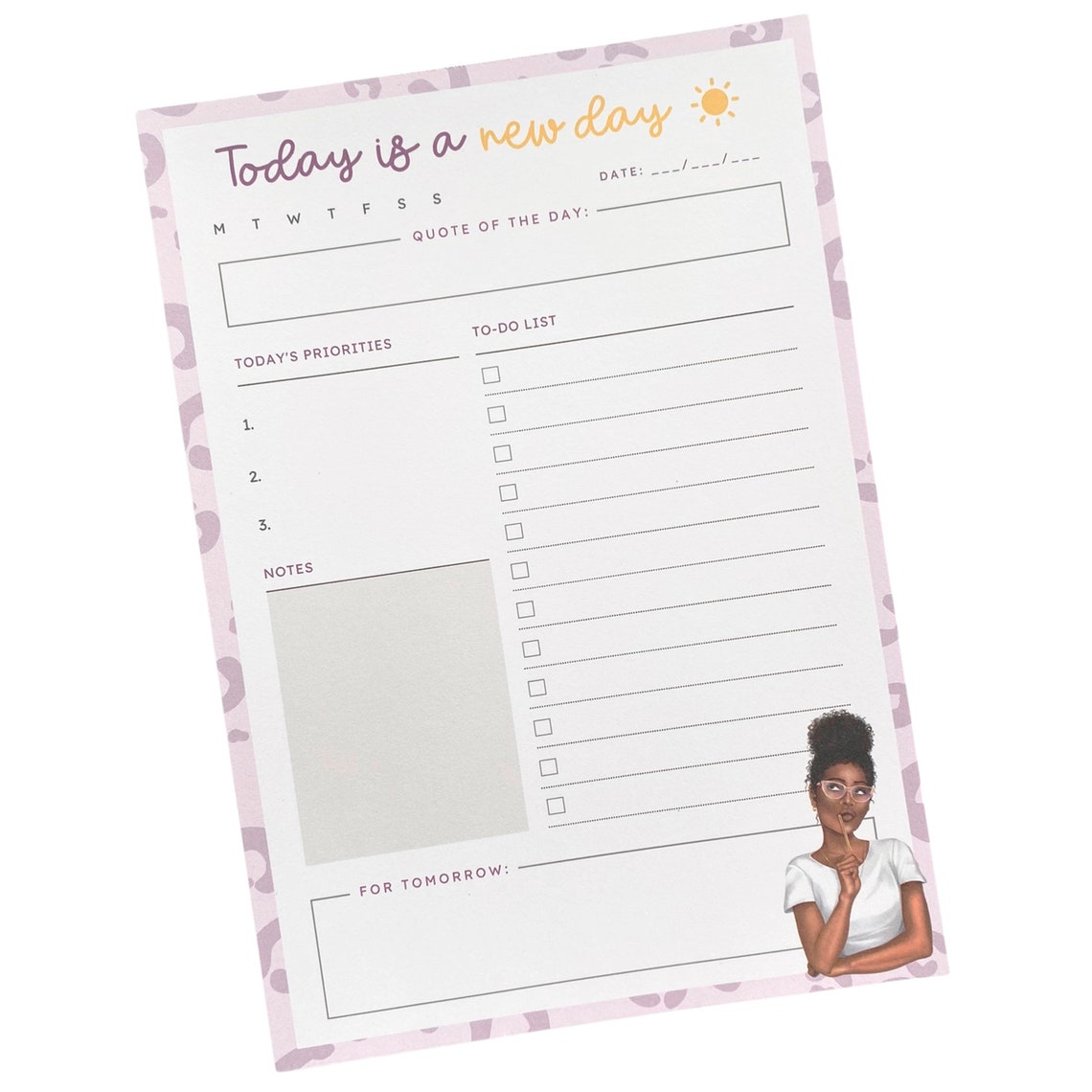 Daily Priority Planner Notepad Undated Organiser Desk Pad - Etsy