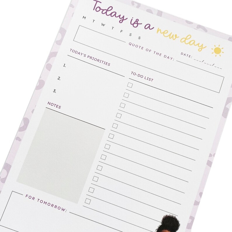 Daily Priority Planner Notepad Undated Organiser Desk Pad - Etsy