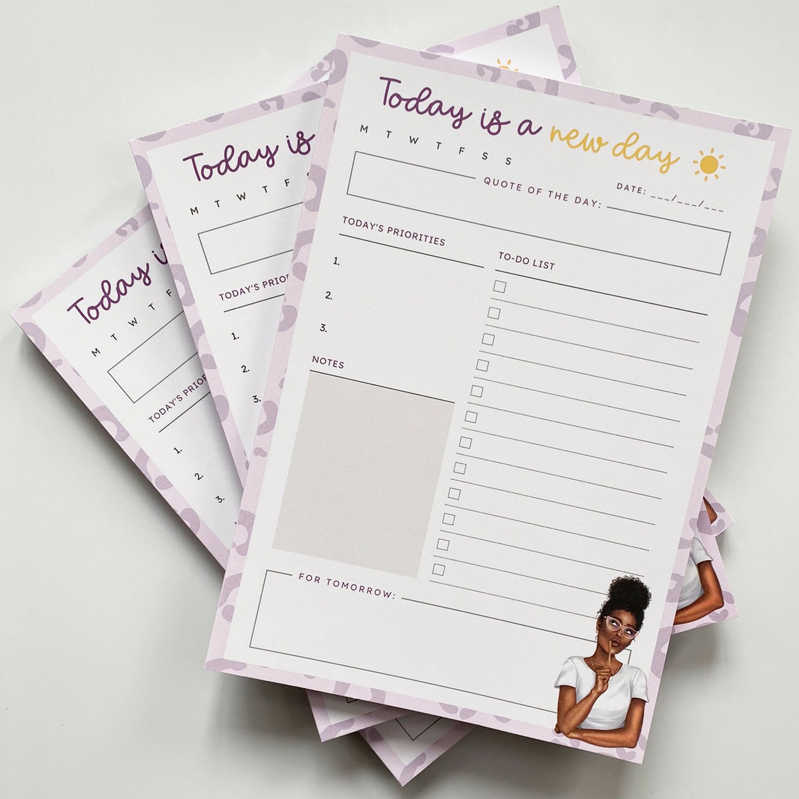 Daily Priority Planner Notepad Undated Organiser Desk Pad - Etsy