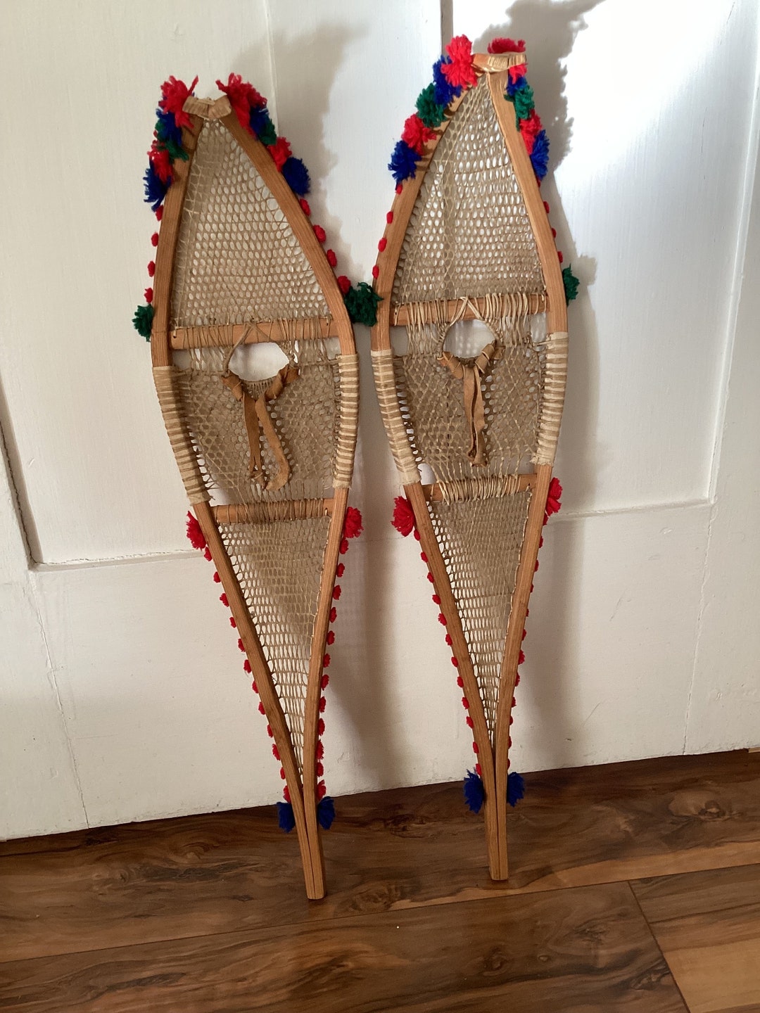 Spectacular Cree Indian Toddler Size Snowshoes 24.5 X 6, Absolutely ...