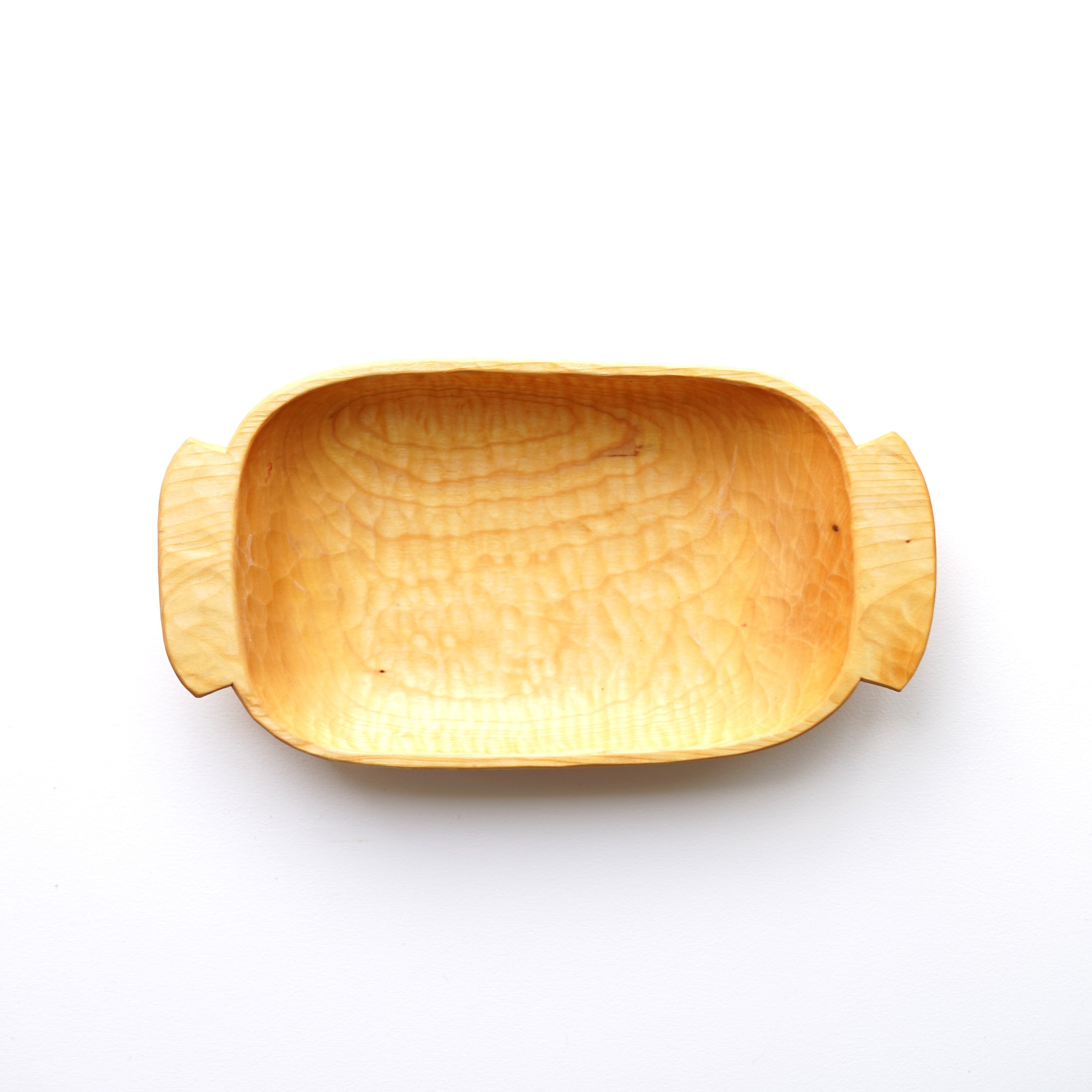 Rustic Hand Carved Lime Tree Wooden Bowl, Light Wood / Countryside Folk ...