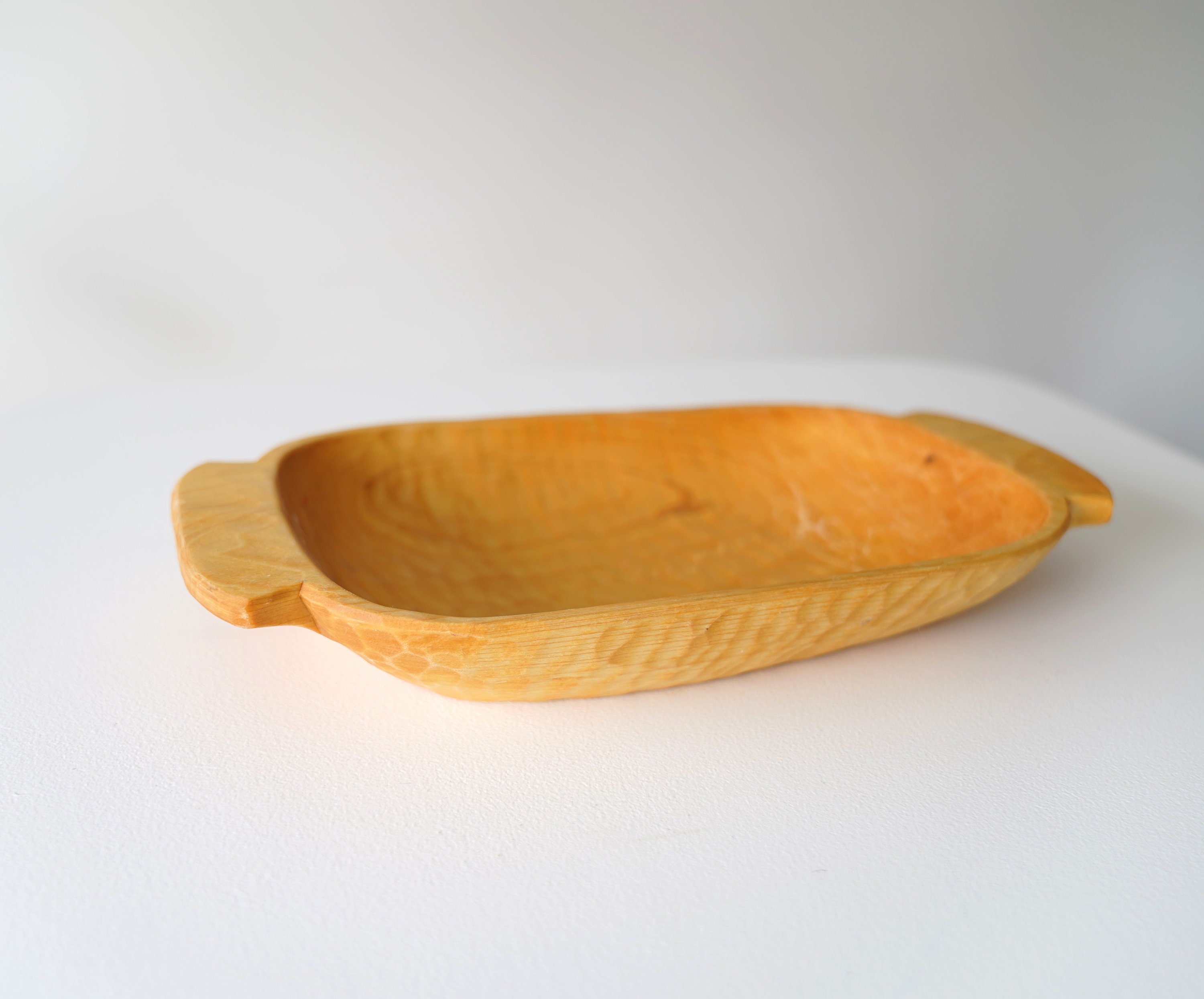 Rustic Hand Carved Lime Tree Wooden Bowl, Light Wood / Countryside Folk ...