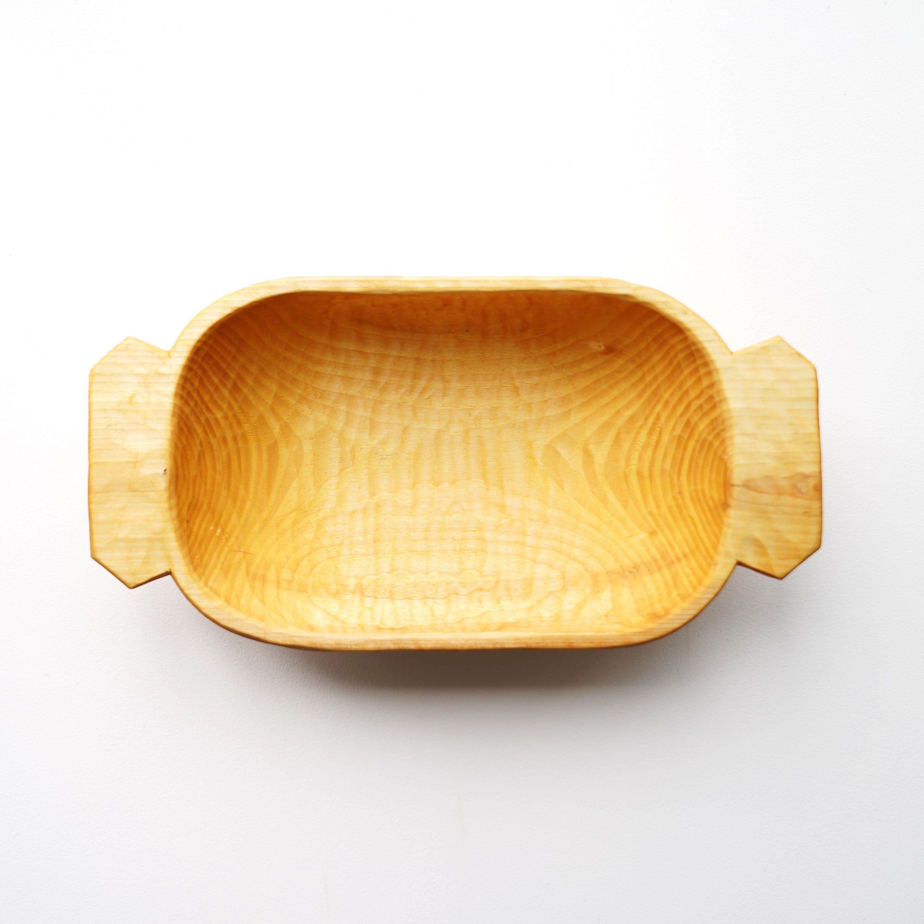 Rustic Hand Carved Lime Tree Wooden Bowl, Light Wood / Countryside Folk ...