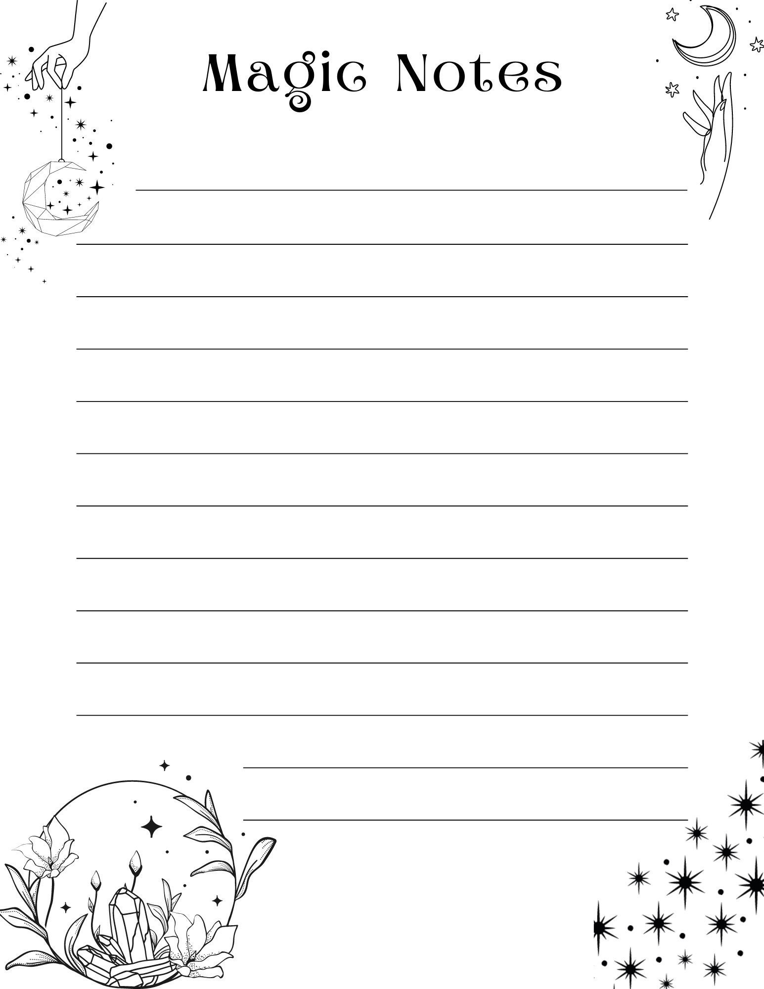 Magic Notes Pages Printable - Etsy