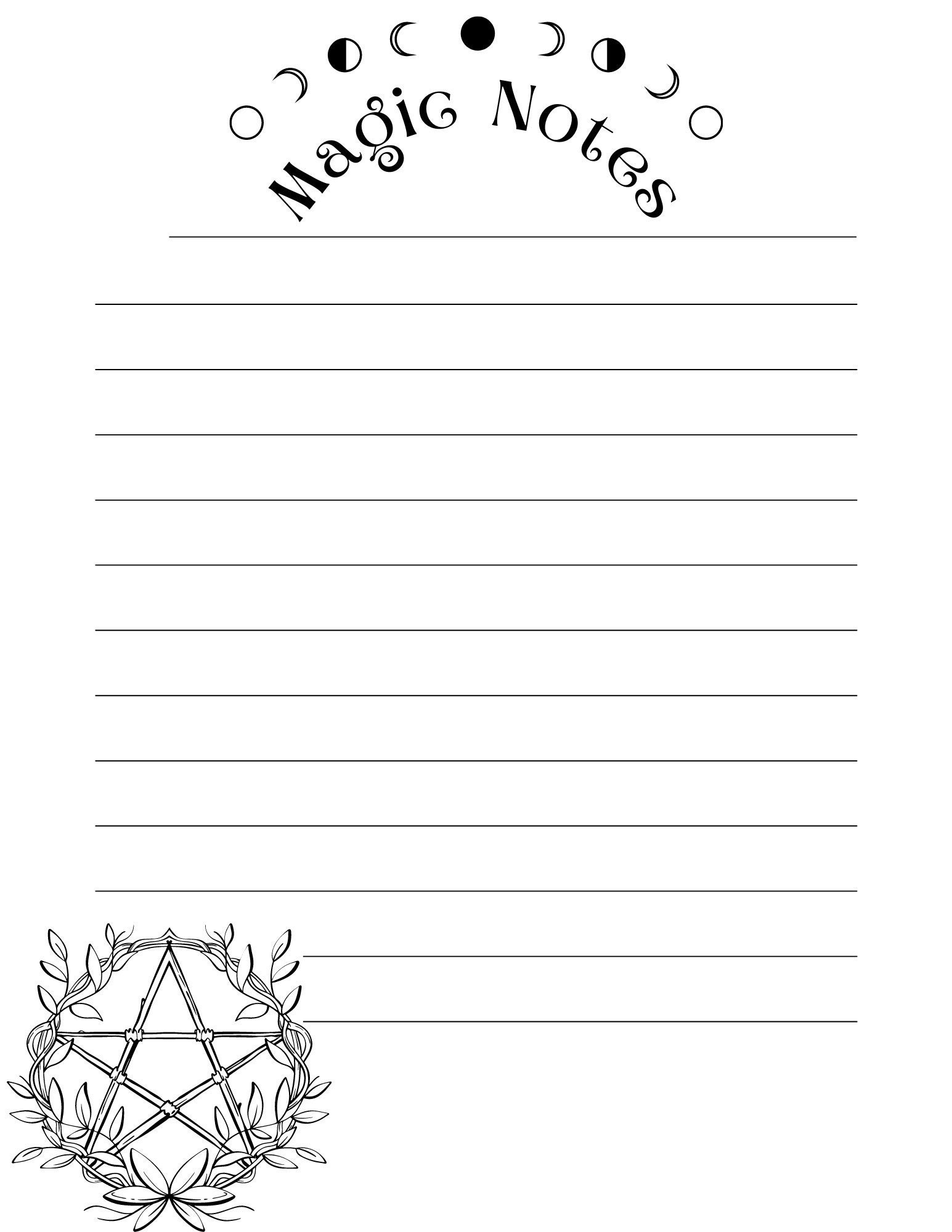 Magic Notes Pages Printable - Etsy