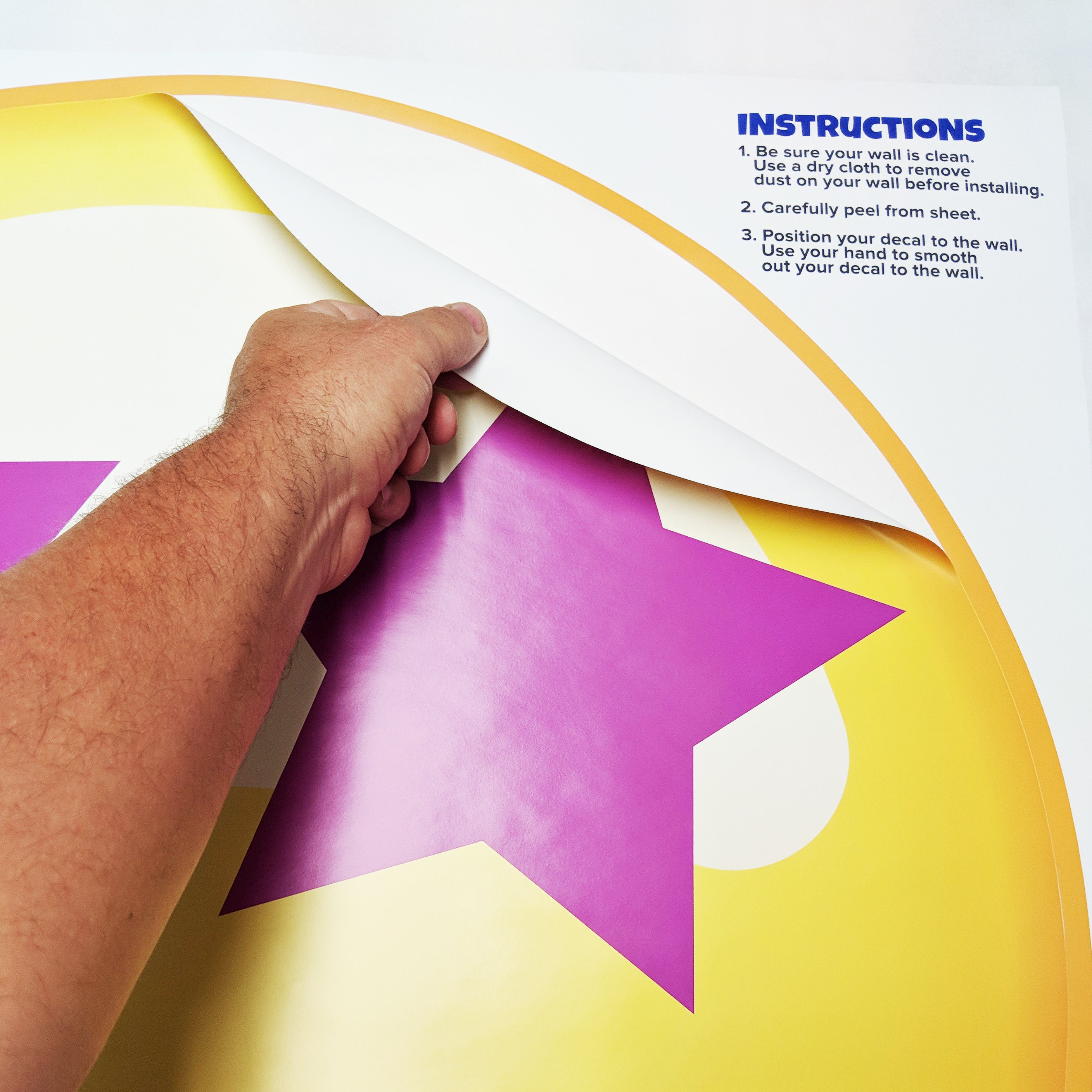 Large Emoji Wall Decal 28h X 28w Star Eyes - Etsy