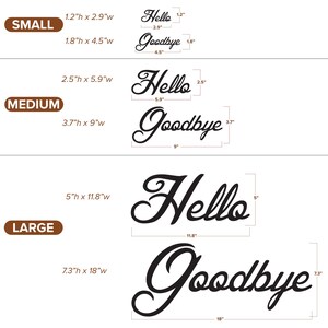 Hello Goodbye Decal 0022 Door Decal Door Sticker Hello Goodbye Hello ...