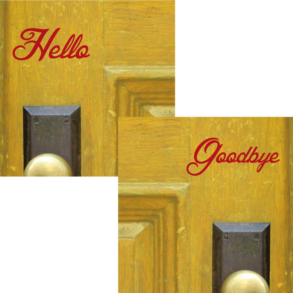 Hello Goodbye Decal 0022 Door Decal Door Sticker Hello | Etsy