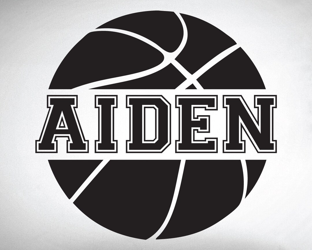 Custom Basketball Name Wall Decal - 0121 - Personalized Basketball Name ...