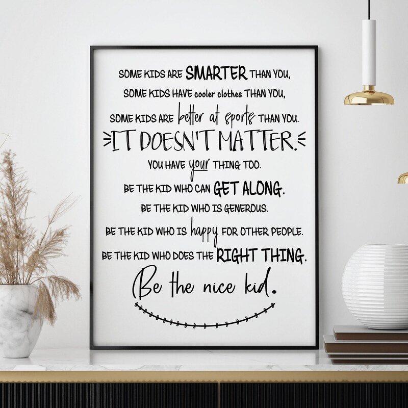 Be the Nice Kid - Etsy