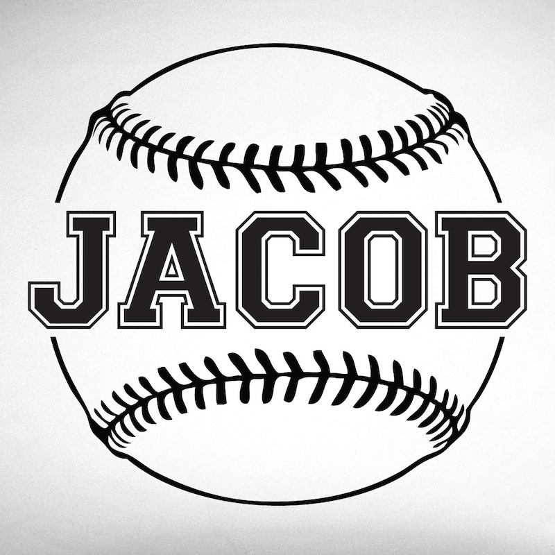 Baseball Name Decals - Etsy