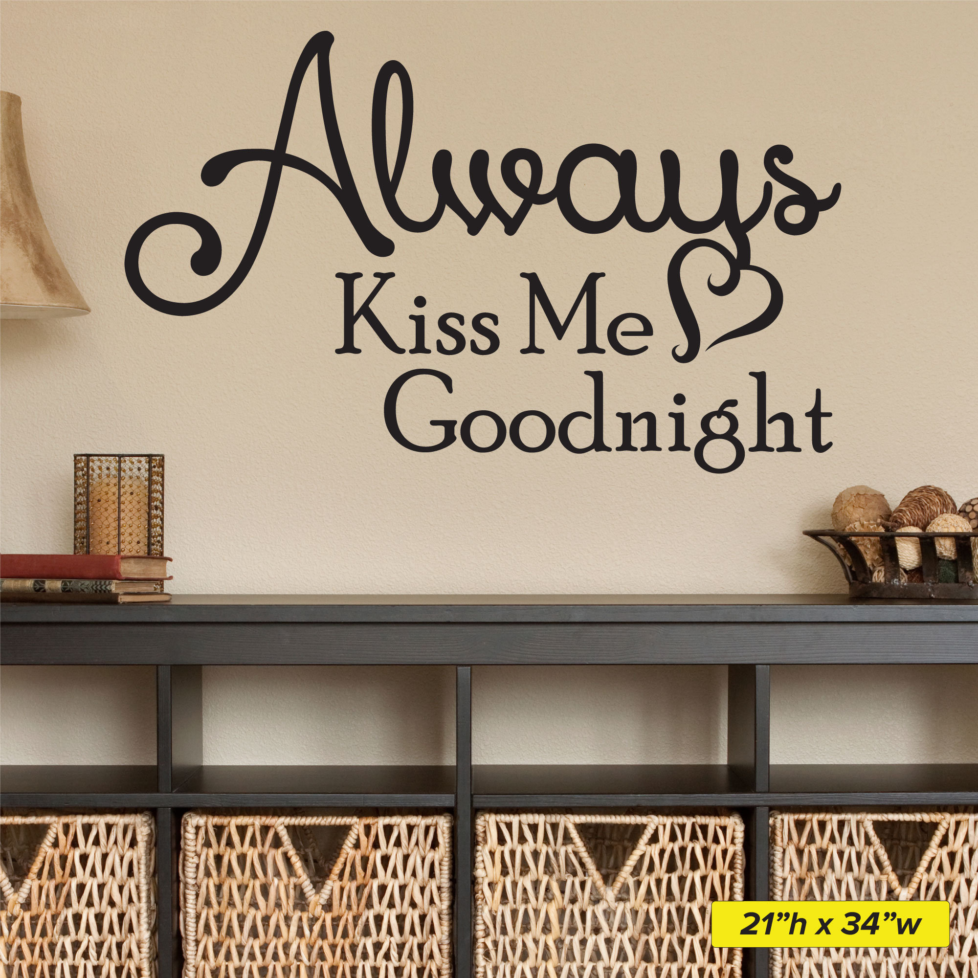 Always Kiss Me Goodnight Wall Decor 0026 Wall Decals - Etsy