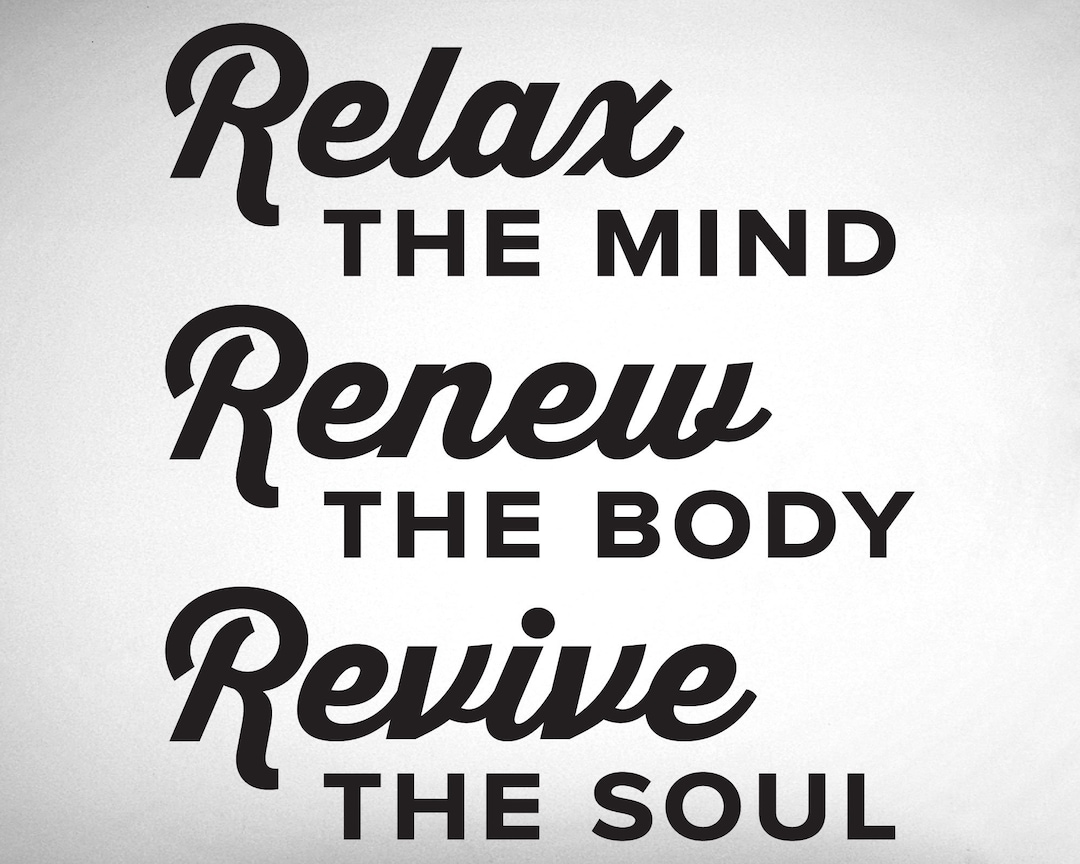 Relax, Renew, Revive Wall Decal - 0377 - Massage Wall Decal ...