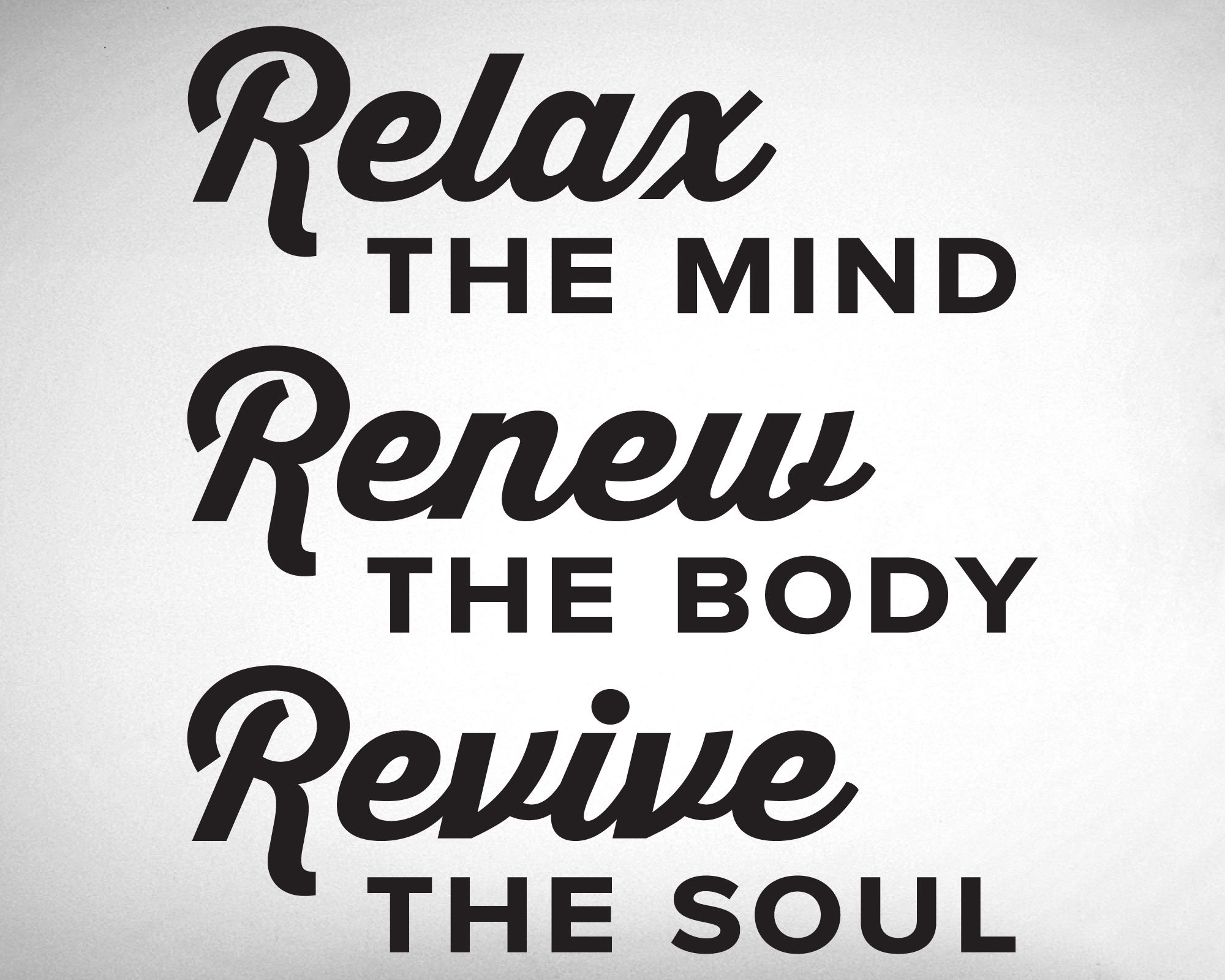 Relax Renew Revive Wall Decal 0377 Massage Wall Decal | Etsy