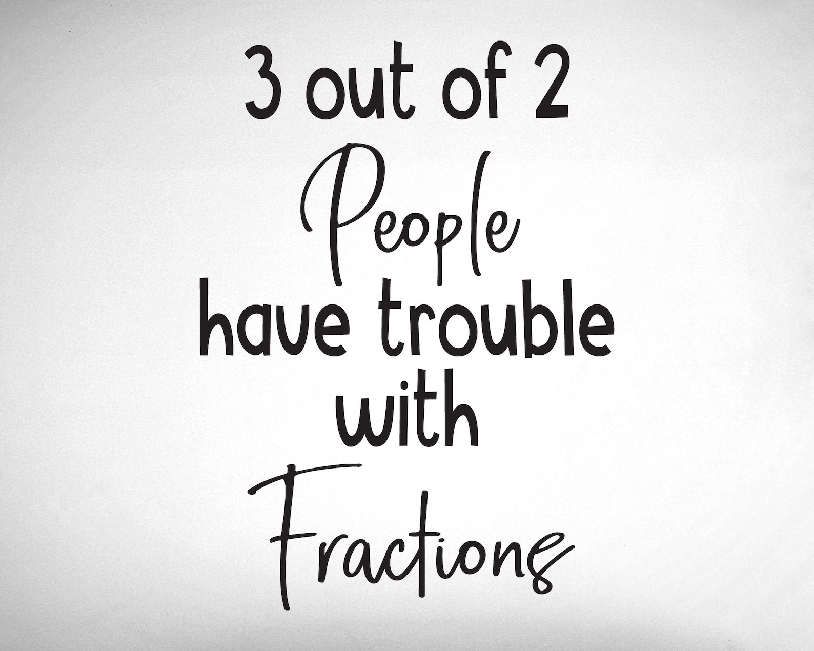 Funny Fraction Quote Trouble With Fractions 0489 - Etsy