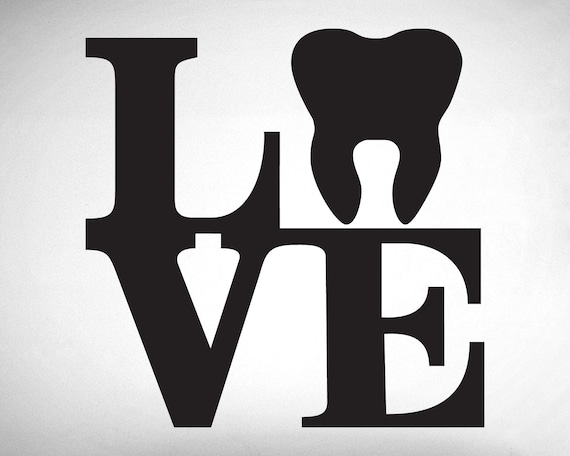 Love Tooth 0348 Dental Office Wall Decal | Etsy