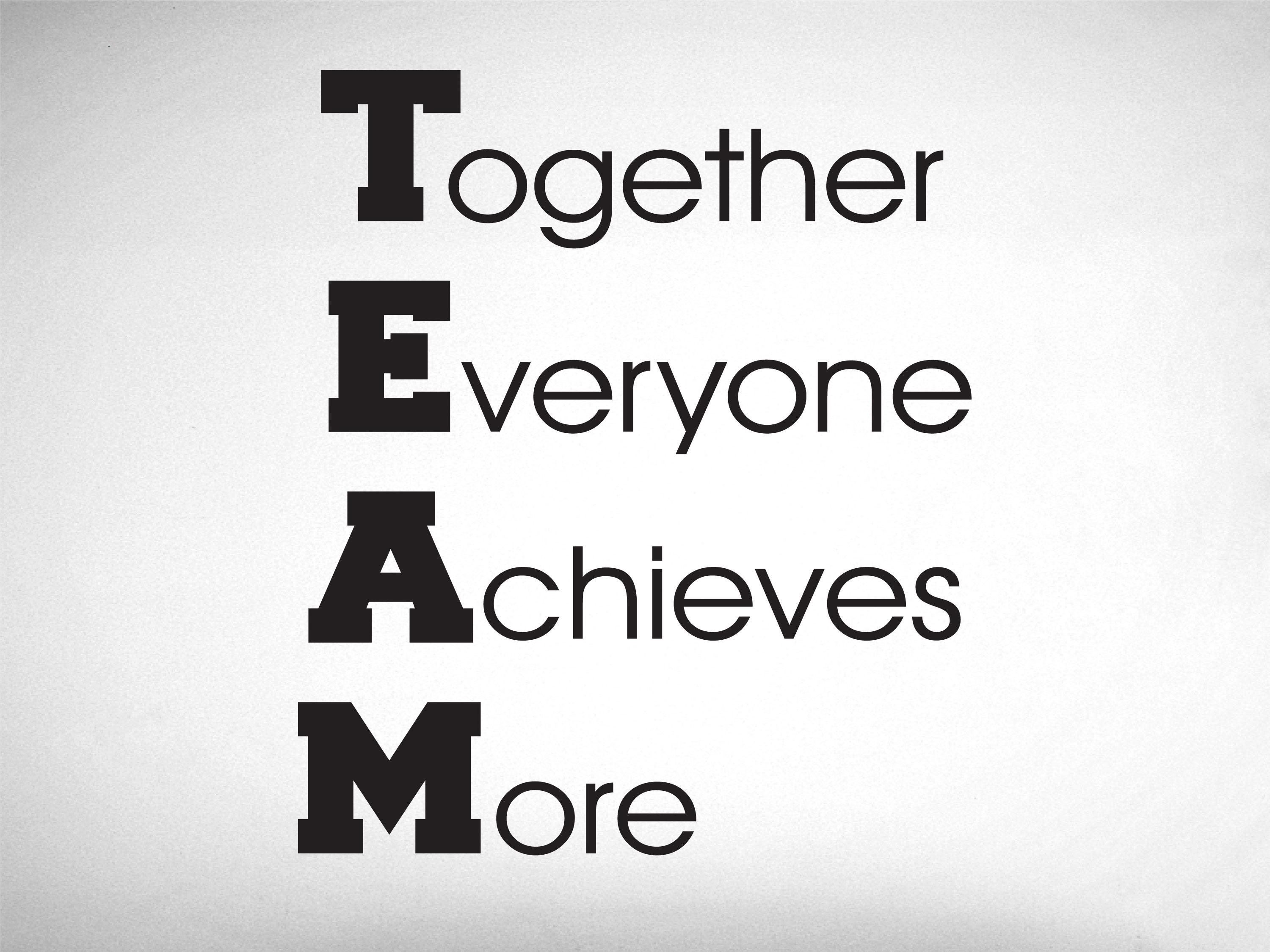 TEAM Together Everyone Achieves More Wall Decal: Motivational Office ...