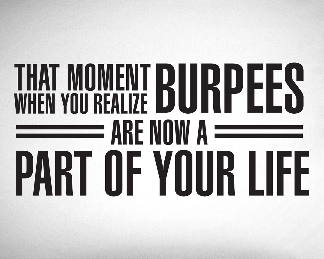 Burpees Wall Decal 0386 Working Out Exercise Gym - Etsy