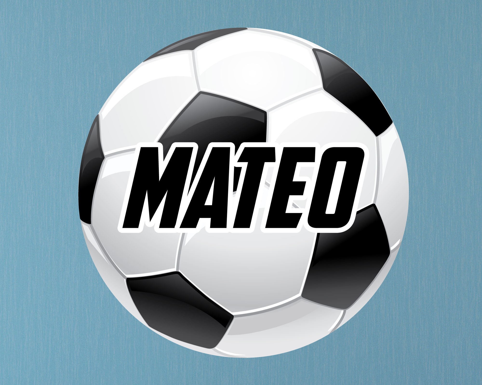 Custom Soccer Ball Wall Decal Custom Name 19x19 0571 For | Etsy
