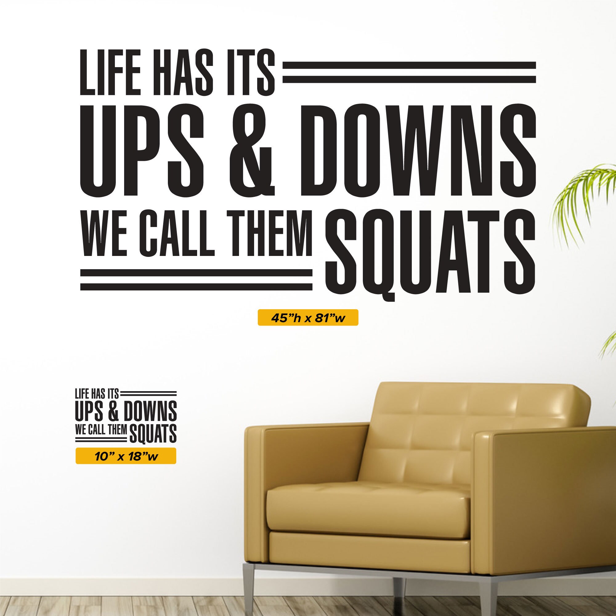 Squat Wall Decals 0381 Workout Wall Decal Crossfit Gym | Etsy