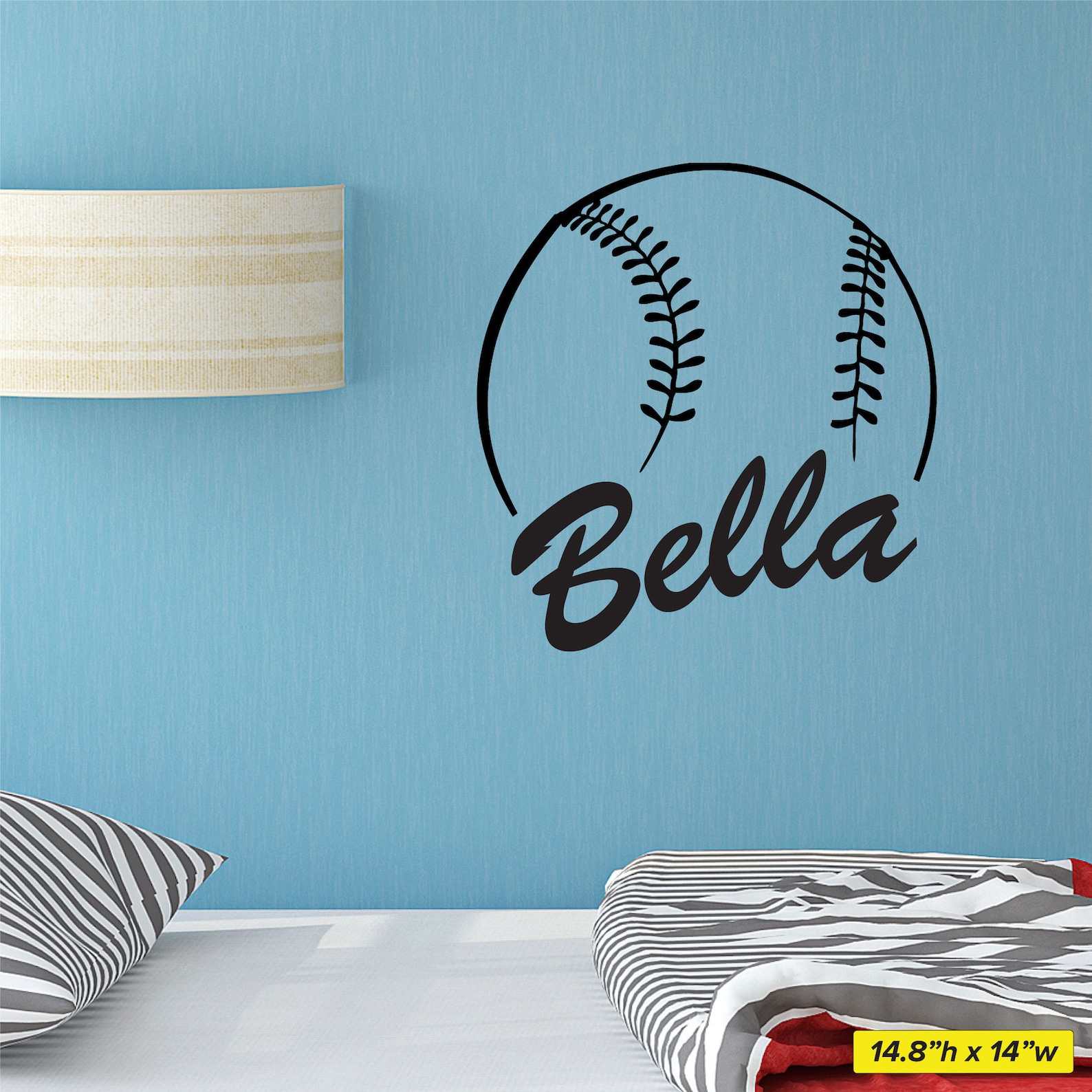 Custom Softball Name Wall Decal 0125 Personalized Softball - Etsy