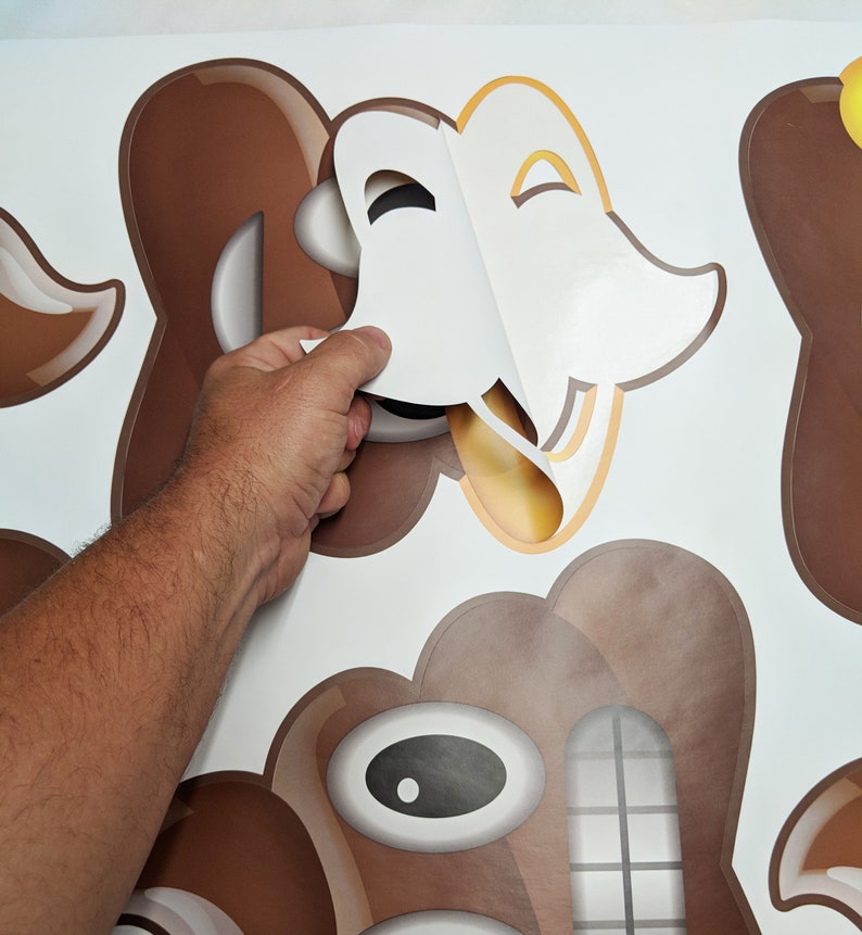 Emoji Wall Decals 12 Tall Poop Emoji 12 Set 0439 | Etsy