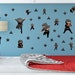 Ninja Wall Stickers, Qty 15 Ninja Stickers, 20 Ninja Stars, 0596, for ...