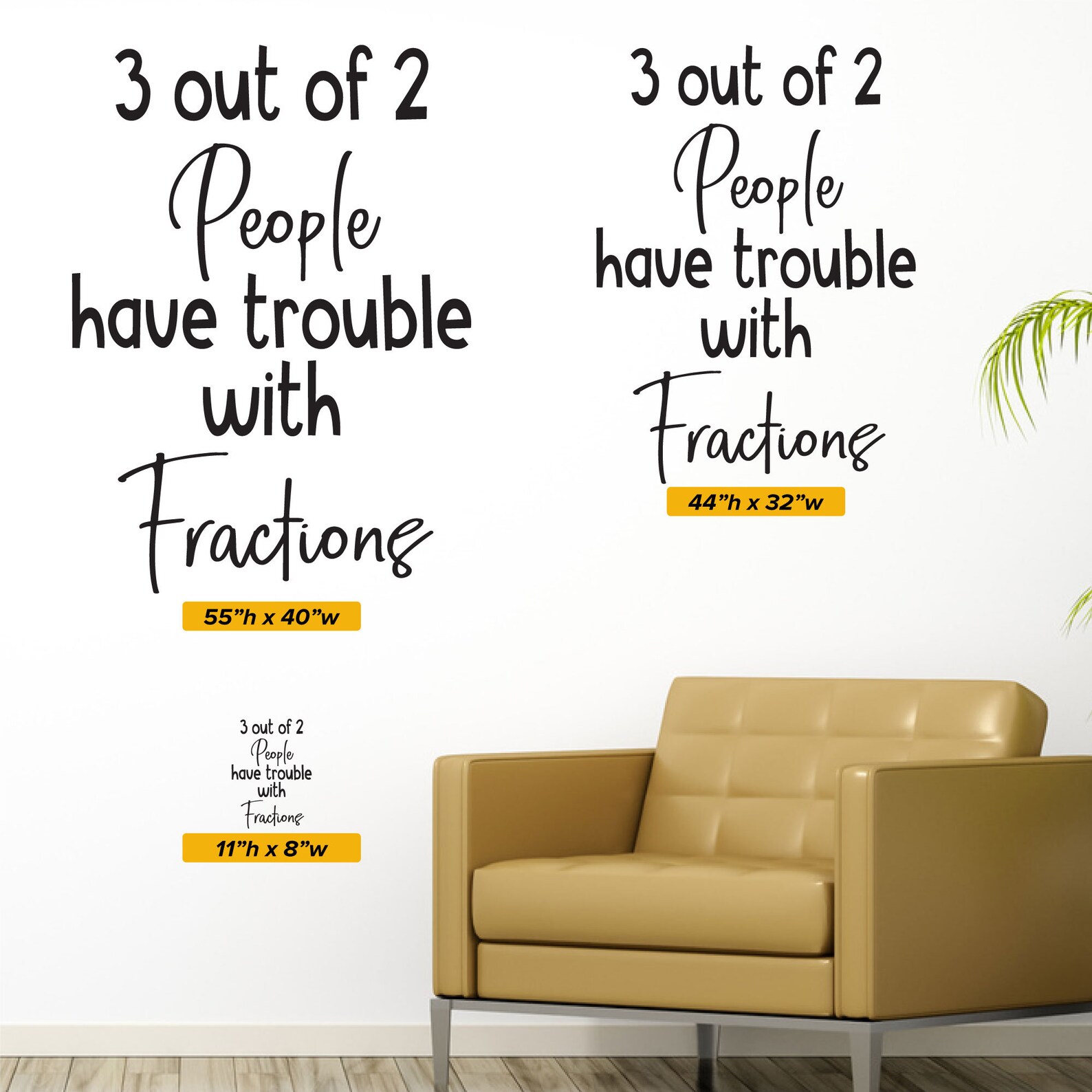 Funny Fraction Quote Trouble With Fractions 0489 | Etsy