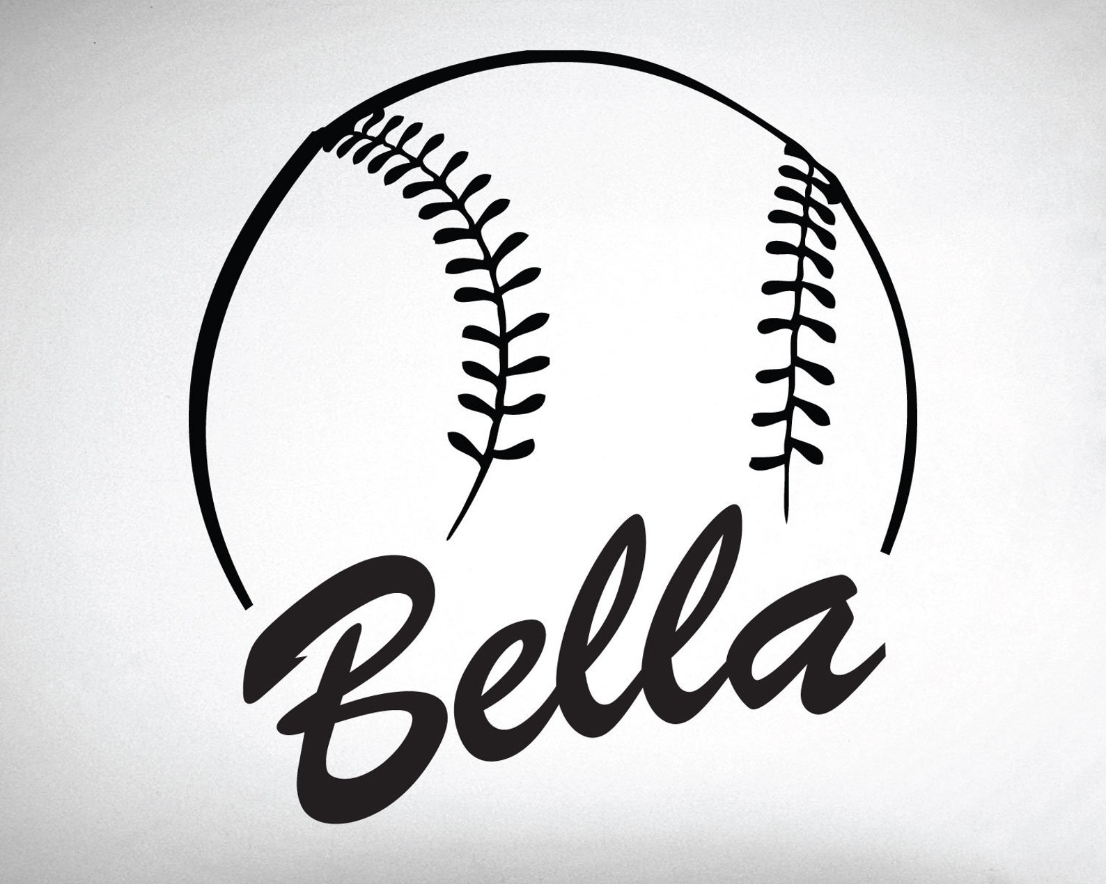 Custom Softball Name Wall Decal 0125 Personalized Softball - Etsy