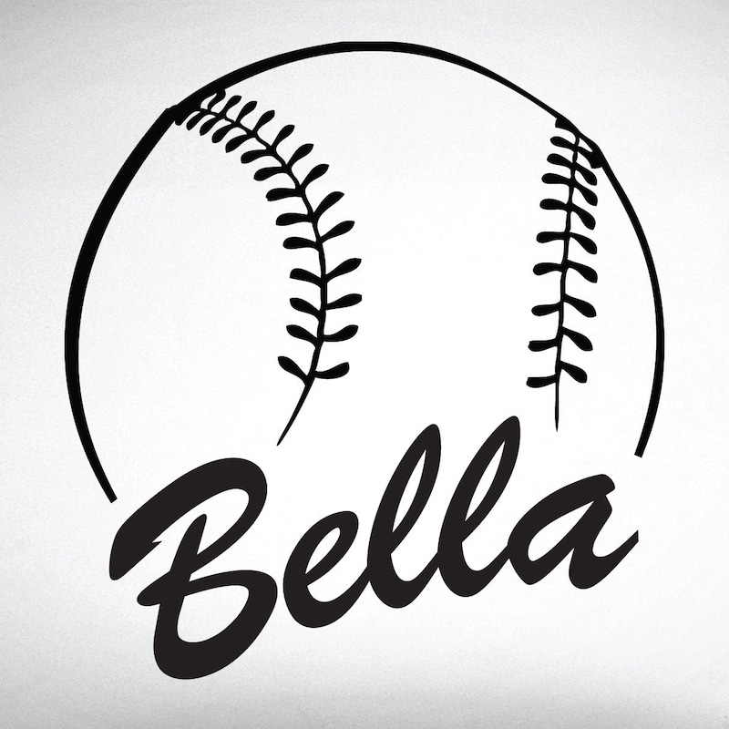 Softball Wall Decal - Etsy