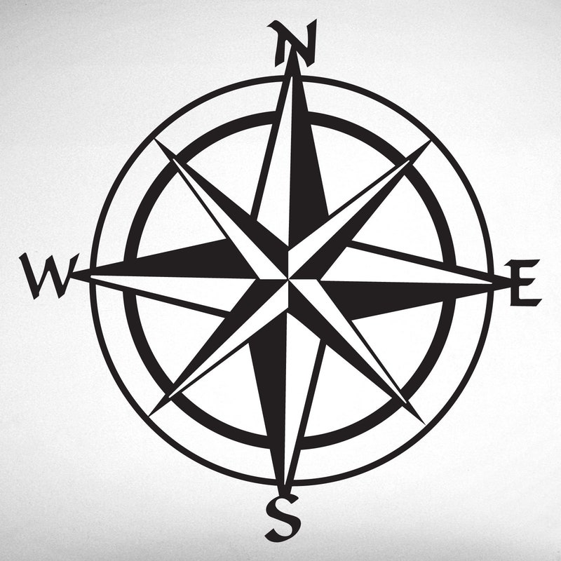 Compass Wall Decal - Etsy