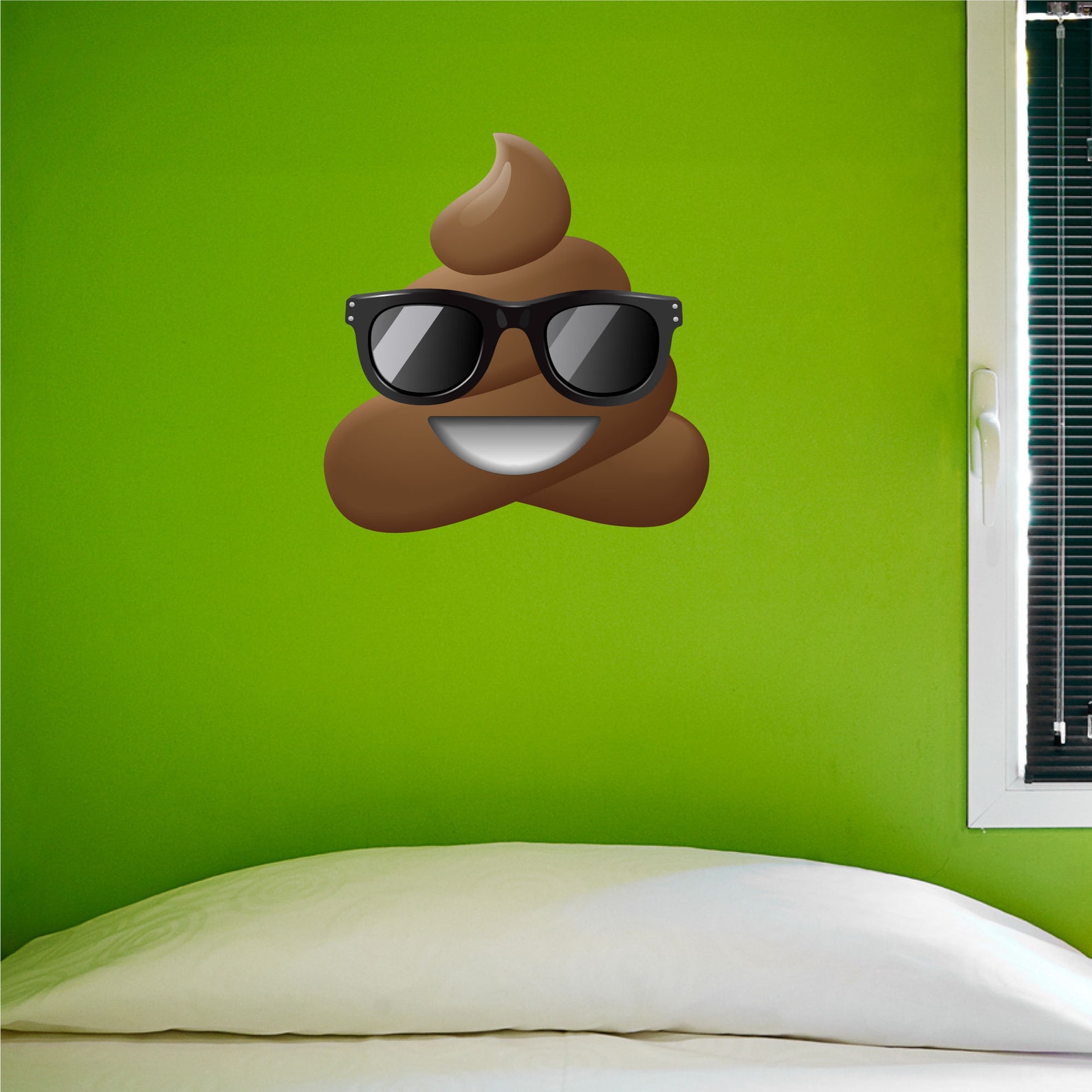 Emoji Wall Decal 27.5h X 26.5w Poo Emoji | Etsy