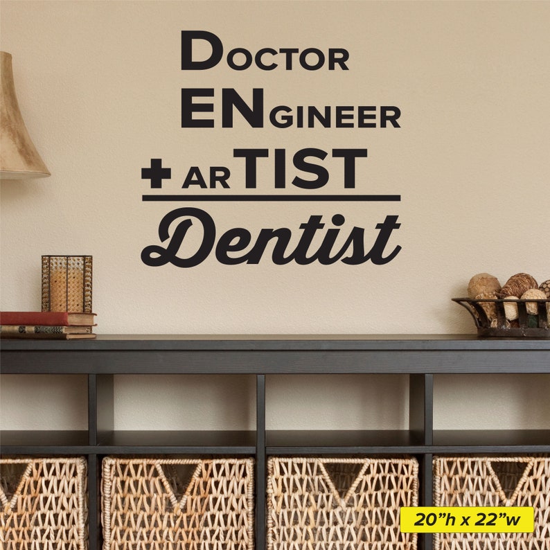 Dentist Doctor Engineer Artist 0359 Dental Office | Etsy