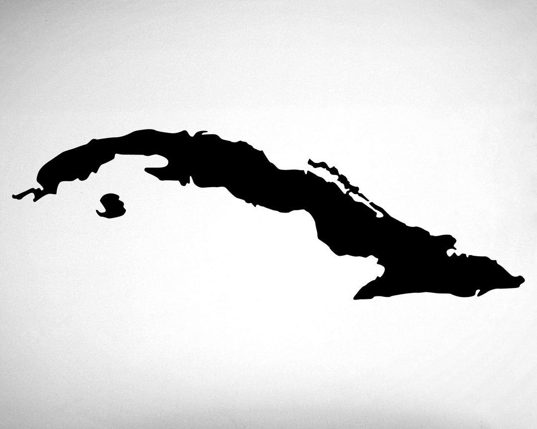 Cuba Map Wall Decal: Cuban Republic Vinyl Sticker - 0423 - Etsy