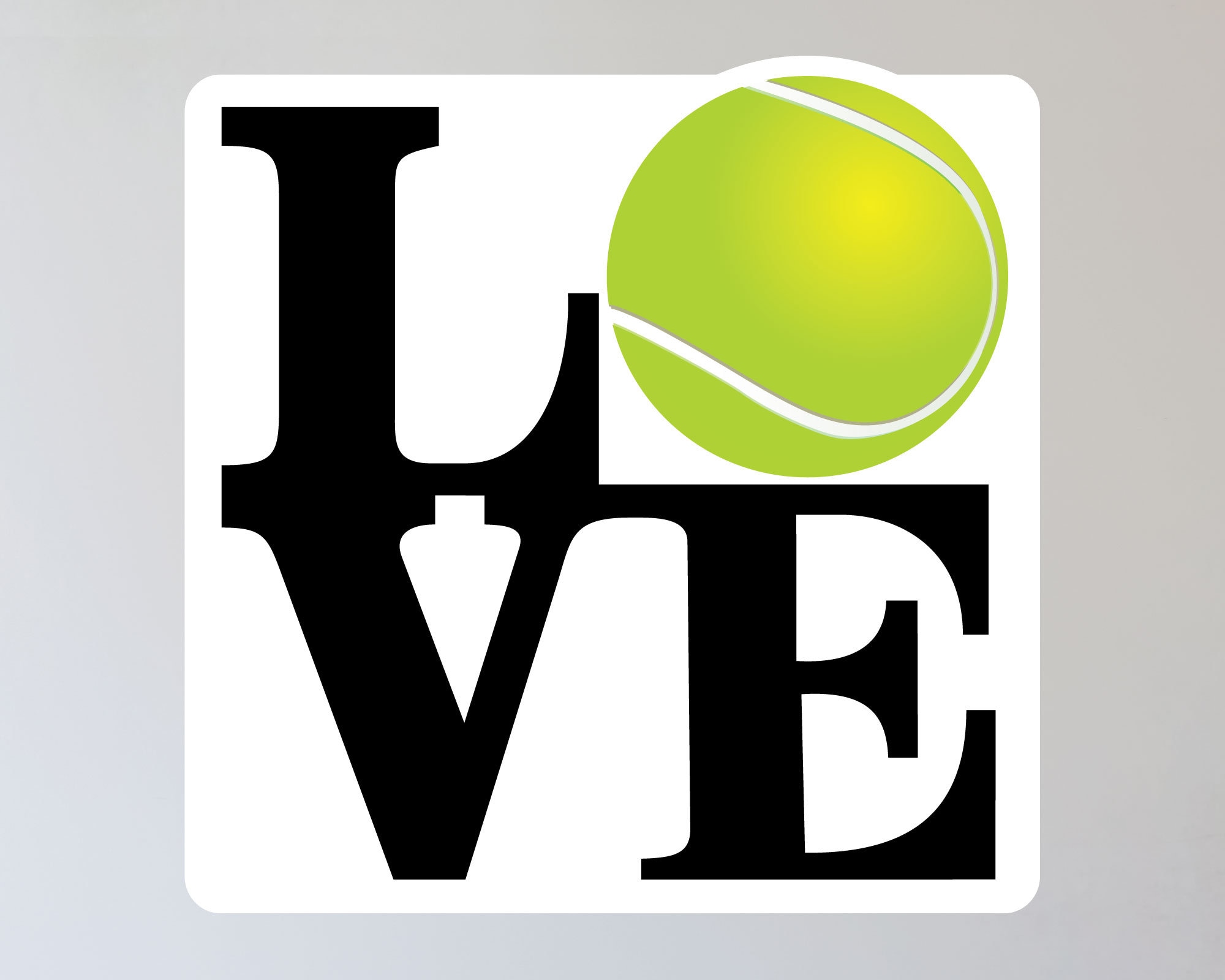 LOVE Tennis Wall Sticker 11h X 11w Tennis LOVE - Etsy