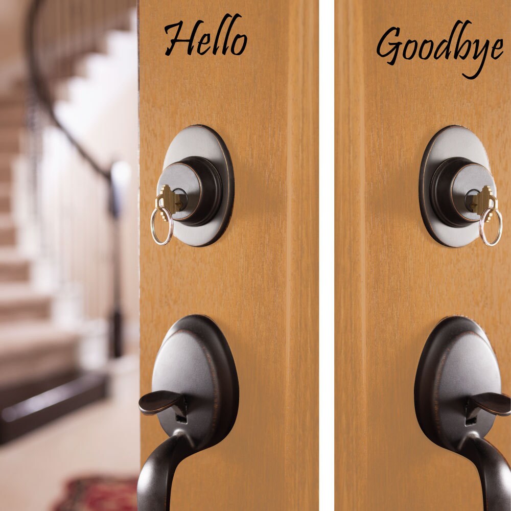 Hello Goodbye Decal 0024 Door Decal Door Sticker Hello - Etsy