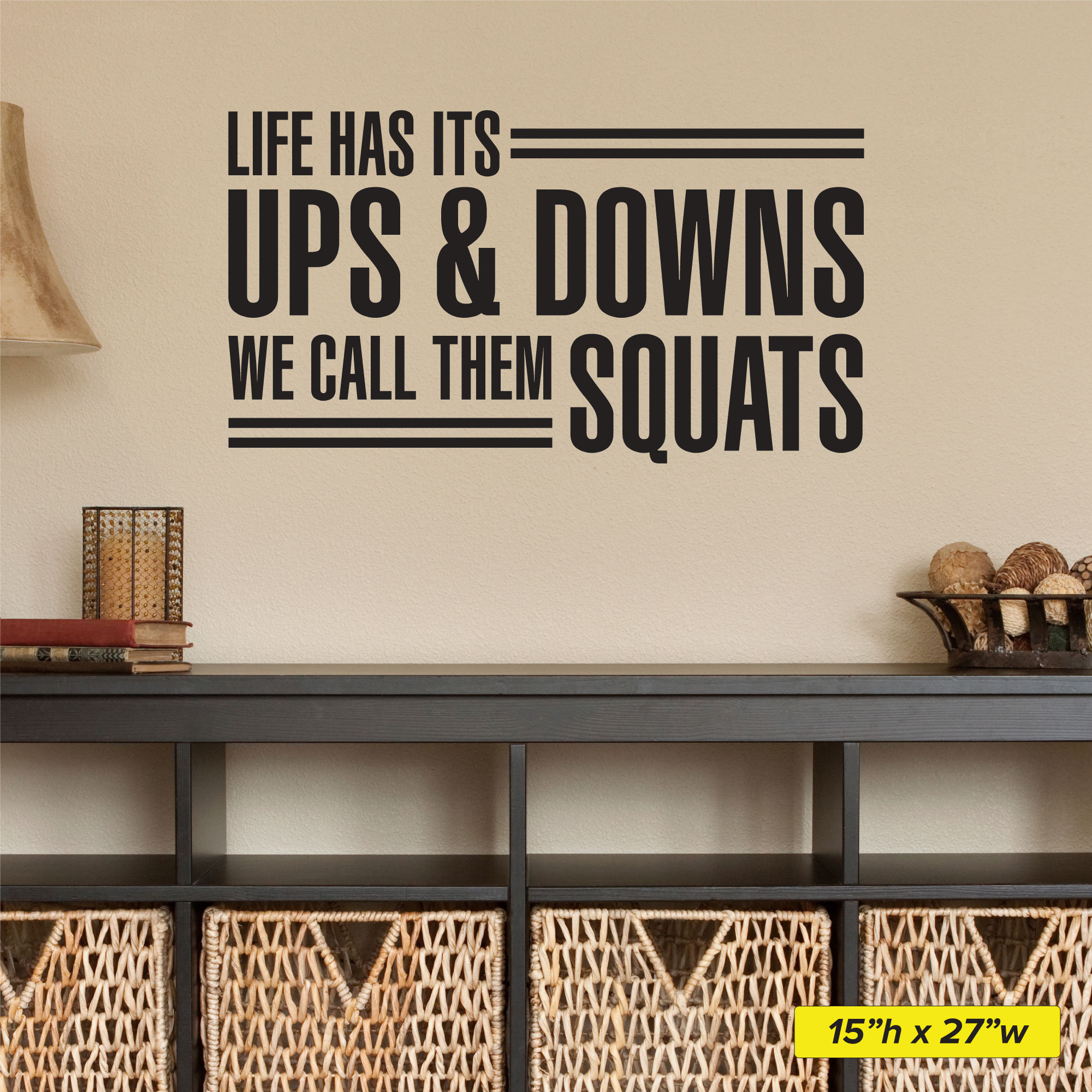Squat Wall Decals 0381 Workout Wall Decal Crossfit Gym | Etsy