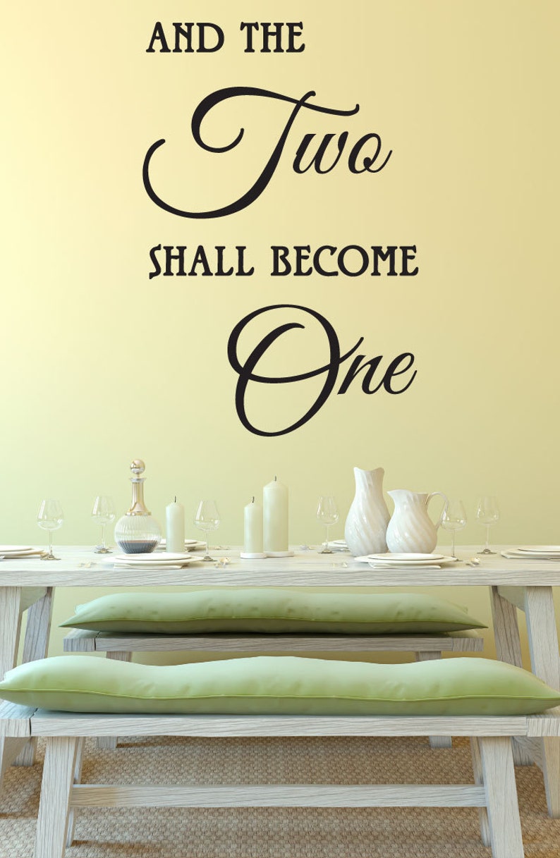 And The Two Shall Become One Wedding Decal 0102 Wedding | Etsy