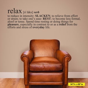 Relax Definition. - 0260- Home Decor - Wall Decor - Relax - Relief ...