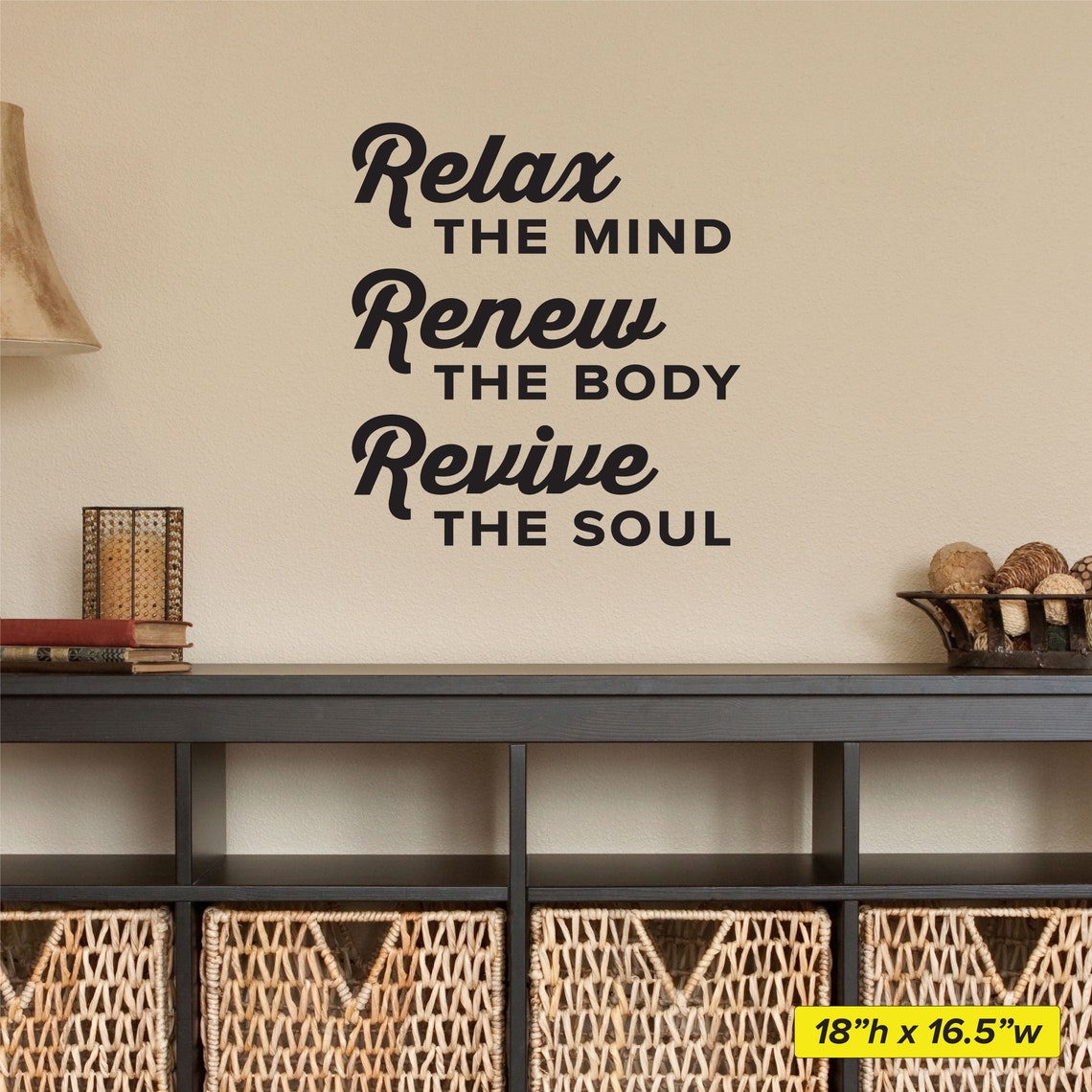 Relax Renew Revive Wall Decal 0377 Massage Wall Decal | Etsy