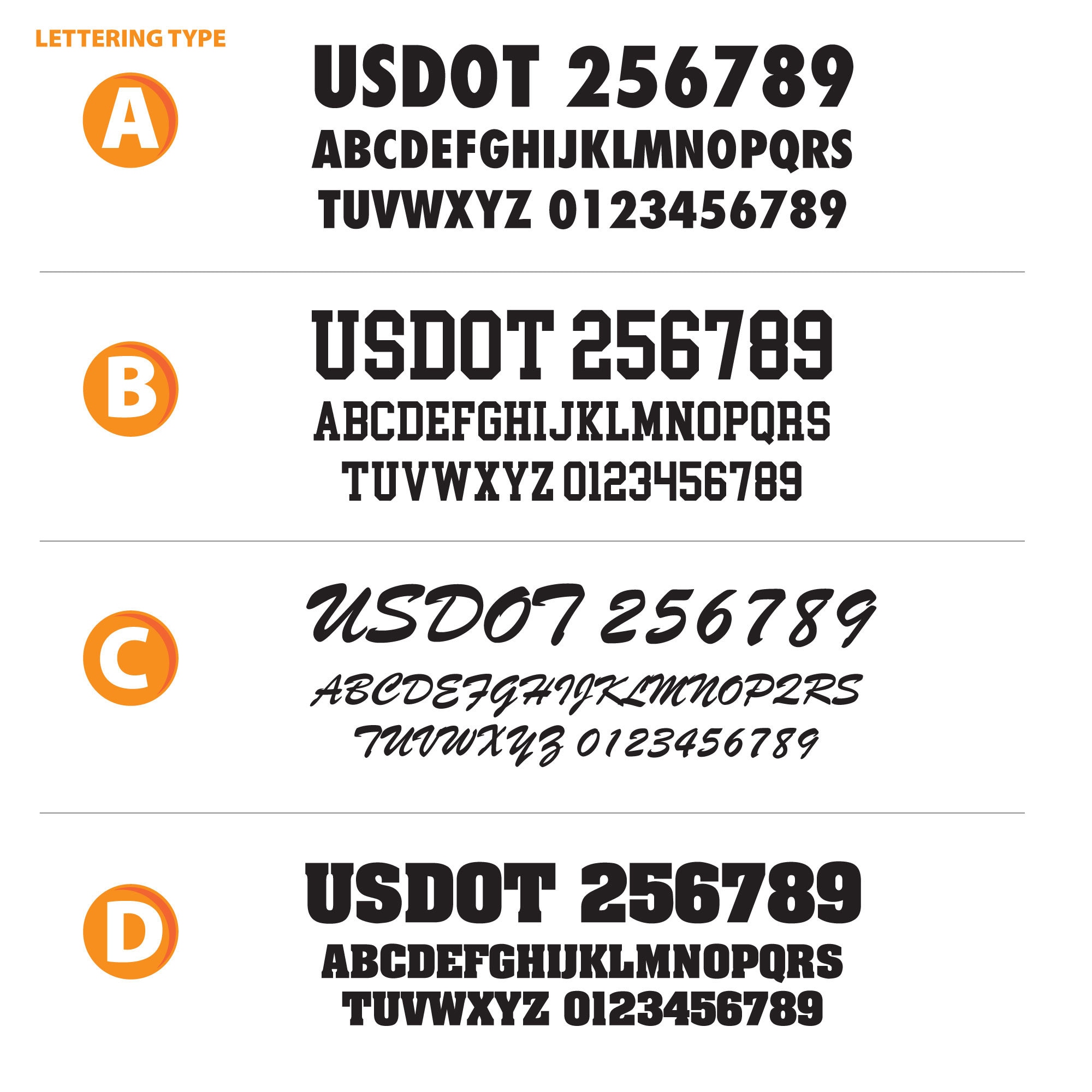 USDOT Numbers Registration Numbers set of 2 Decals | Etsy