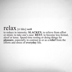 Relax Definition. - 0260- Home Decor - Wall Decor - Relax - Relief ...