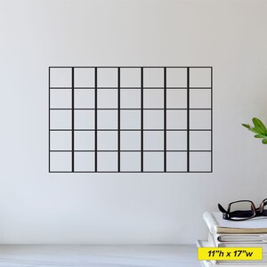 Grid Wall Decal - 0238- Calendar Sticker Grid - Planner Decal Grid - Etsy