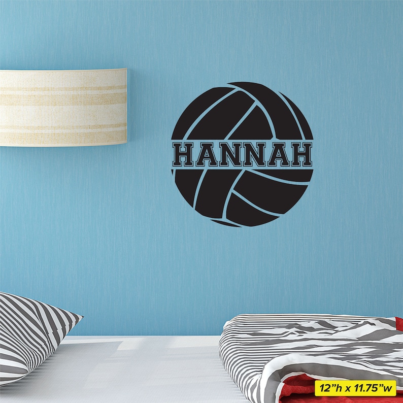 Custom Volleyball Wall Decal 0058 Personalized Volleyball - Etsy