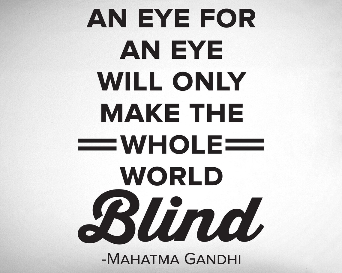 Eye for A Eye Wall Decal 0505 an Eye for an Eye Will Only - Etsy